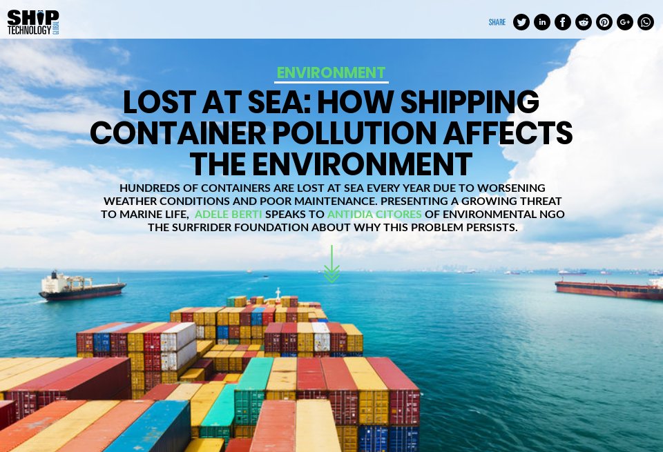 Lost at sea: how shipping container pollution affects the environment ...